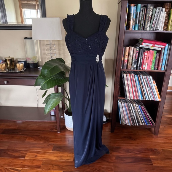 R&M Richards | Dresses | Rm Richards Navy Blue Formal Dress | Poshmark